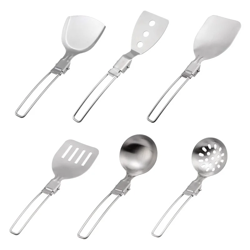 Camping-Folding-Cookware-Picnic-Cooking-Tools-Ladle-Spade-Turner-Spoon ...