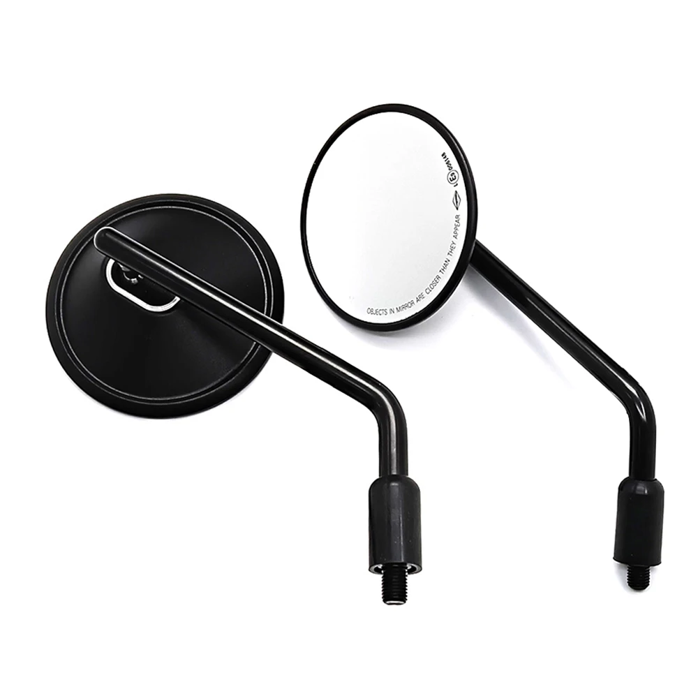 Universal Motorcycle Mirrors Black Round Motorcycle Rearview Mirror ...