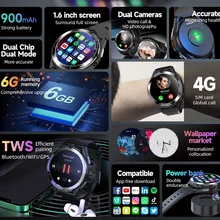 NEW Z40 6G 128G Smart Watch Android 11 4G Net Dual System GPS WiFi ...