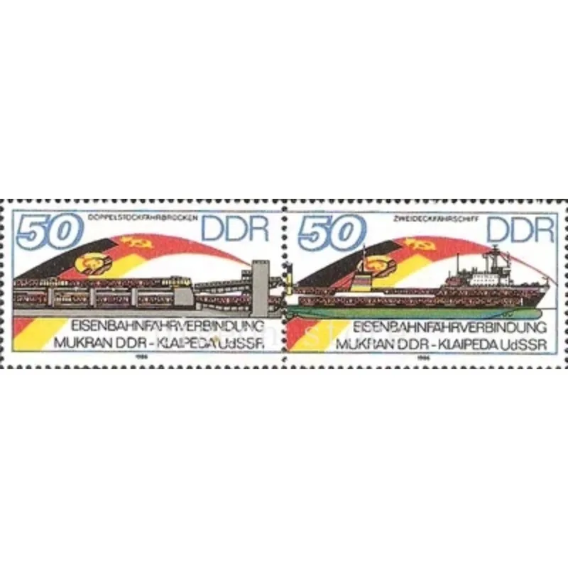 German stamps from Germany, Germany, DDR,1986, gerSoviet Railway, Ferry ...