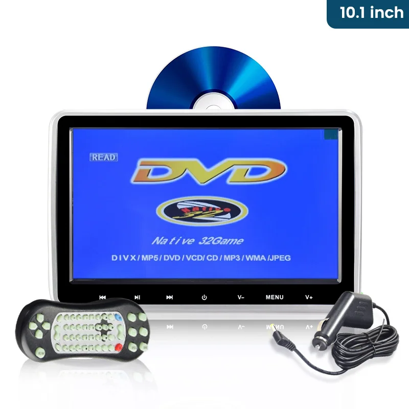 10-1-1024-600-Car-Headrest-Monitor-Display-DVD-Video-Player-Portable ...