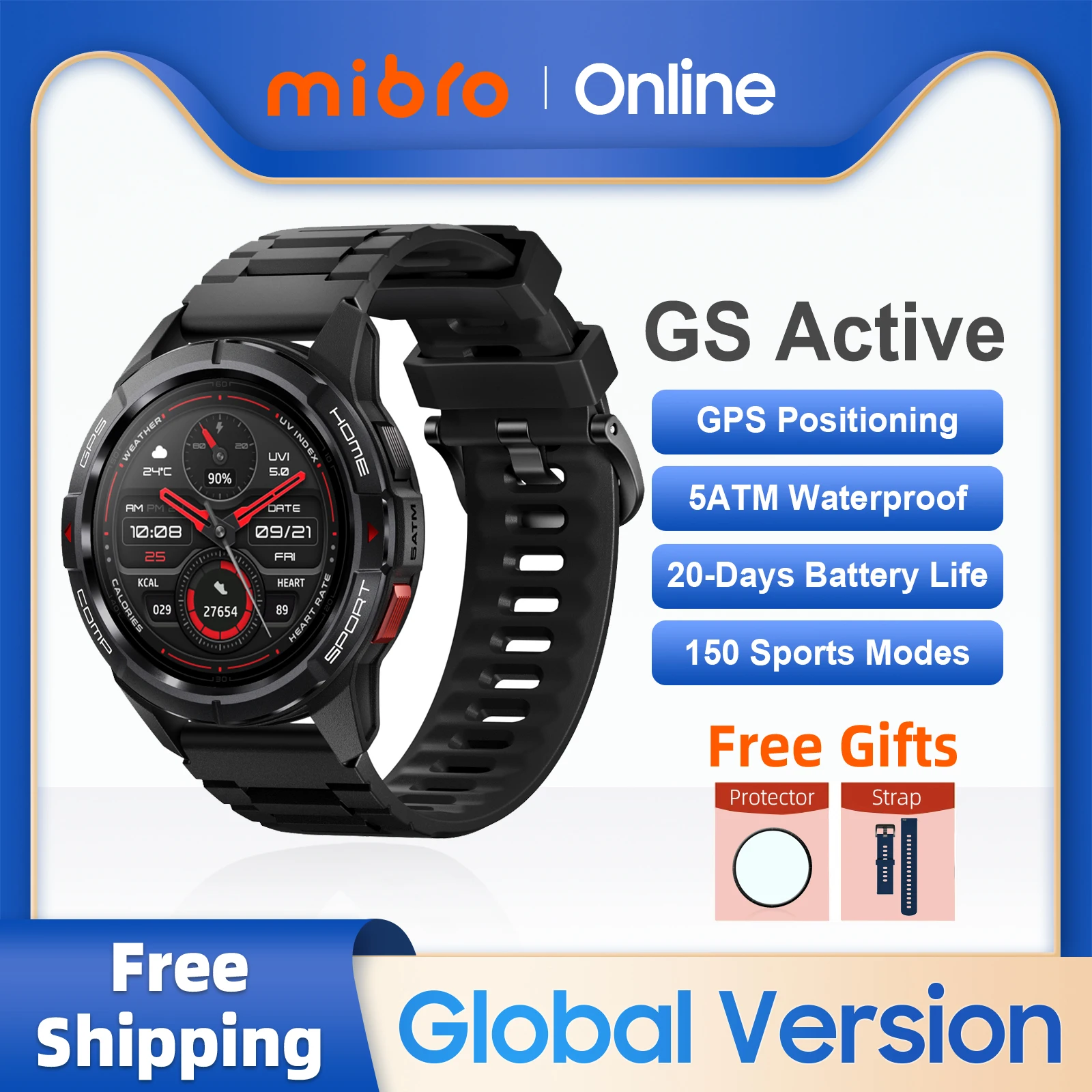 Mibro-GS-Active-Smartwatch-Global-Version-GPS-Positioning-1-3Inch-AMOLED-HD-Screen-5ATM ...
