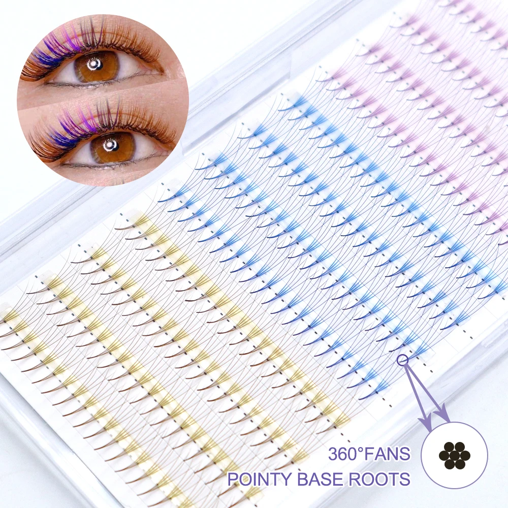 Extensions de Cils Russes Préfabriqués, Volume GérLong Tige 5D/6D/7D/8D ...