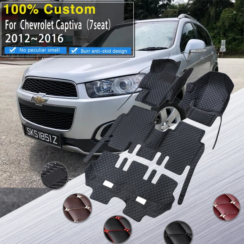 Car-Mats-For-Chevrolet-Captiva-7seat-C100-C140-2012-2016-Auto-Carpets ...