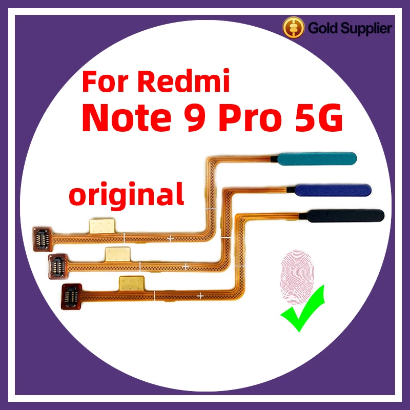 Original For Xiaomi redmi note 9 pro 5G Fingerprint Sensor Home Return ...