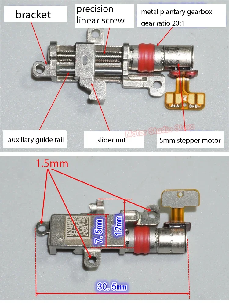 Mini Stepper Motor Micro 4mm Stepper Motor With Planetary Gearbox ...