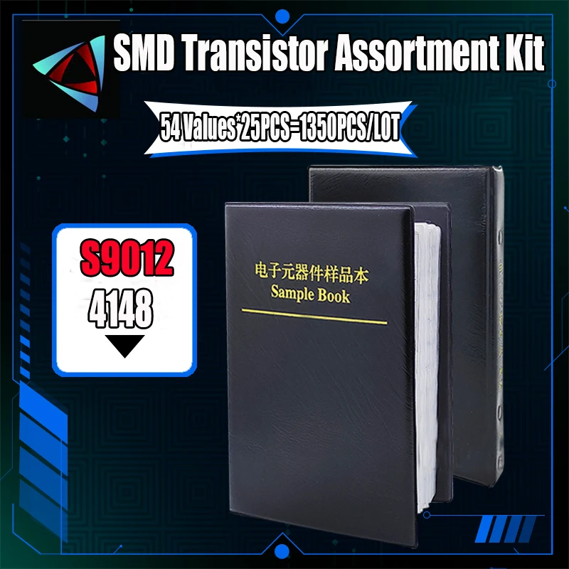 Kit de surtido de transistores y diodos SOT 23 SMA, 56 valores x 25 SMD ...