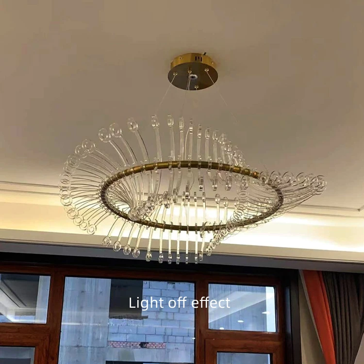 Carrie - Modern Design Gold Round Ceiling Light Chandelier for Bedroom ...
