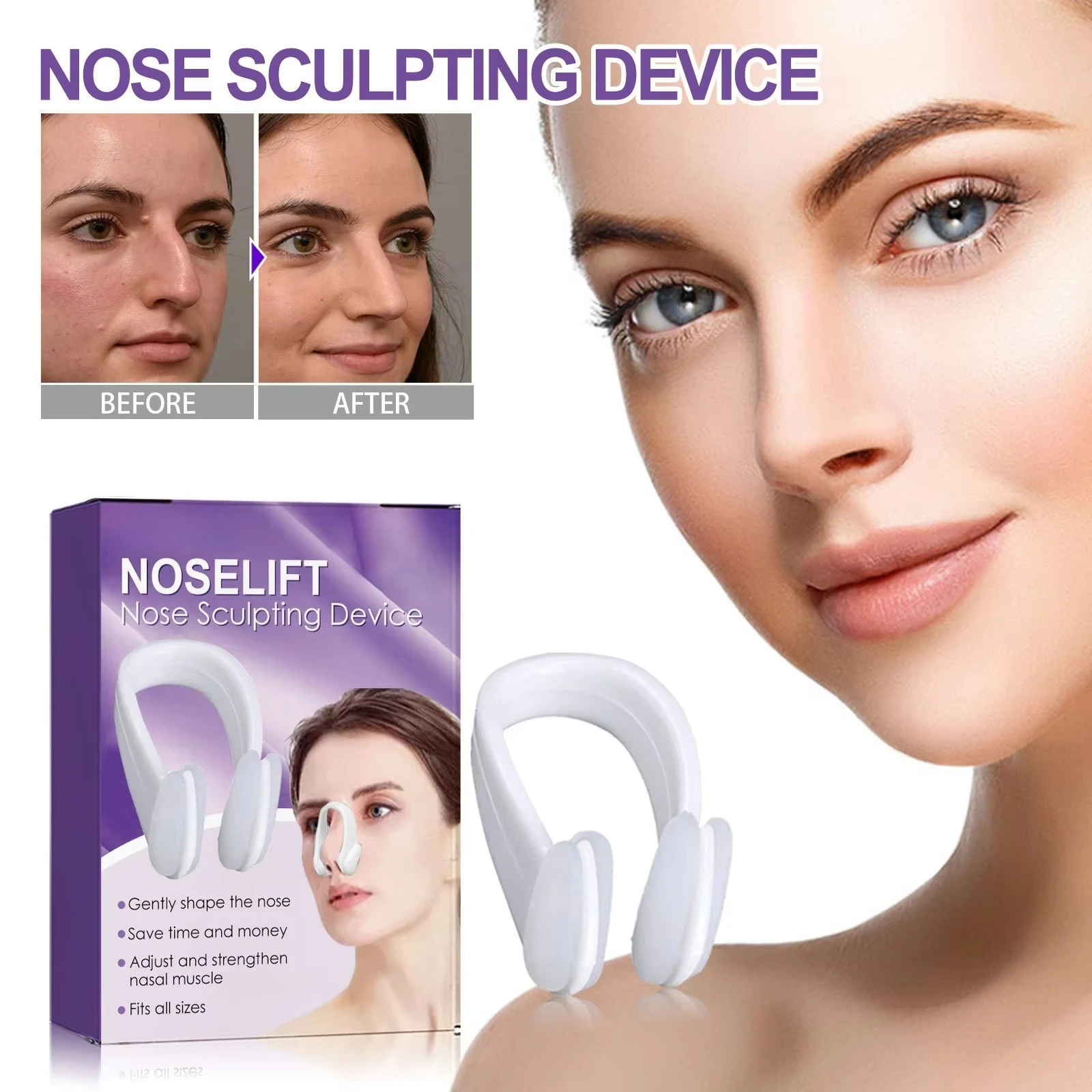 Silicone Nose Shaper Up Clip Lifter Nose Up Lifting Snapping ...