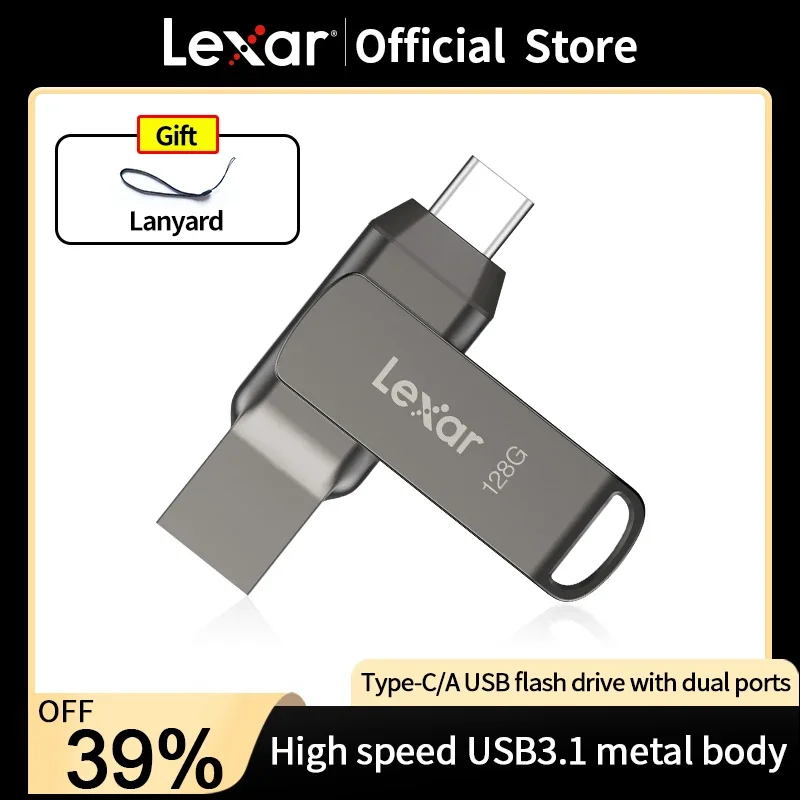 Lexar-D400-USB-3-1-Type-C-Dual-Port-Flash-Drives-130MB-s-Metal-Flash ...