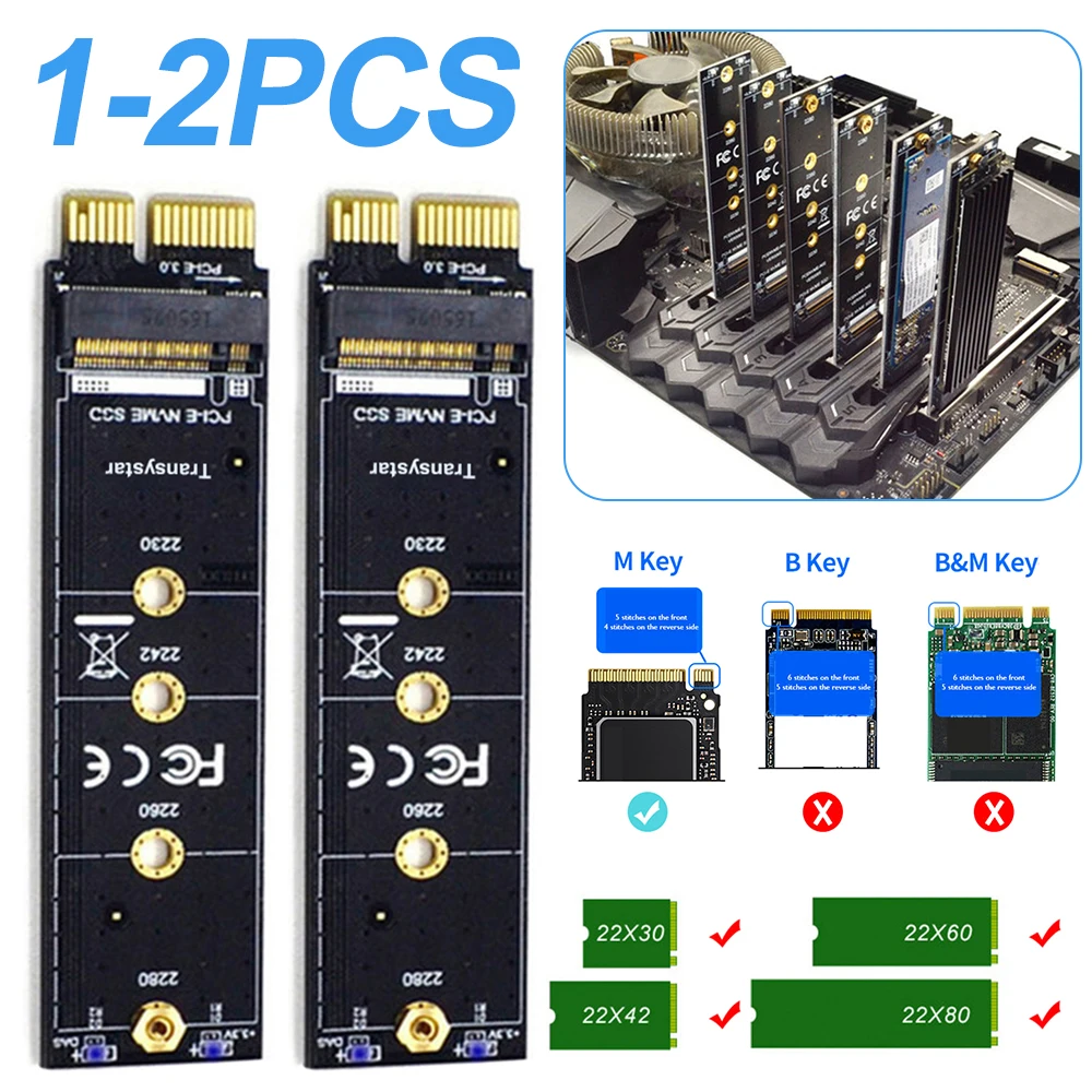 Adaptador de pcie para m2, nvme ssd m2 pcie x1 raiser pci e pci express ...