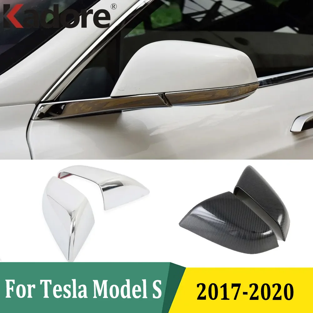 Side-Door-Rearview-Mirror-Cover-For-Tesla-Model-S-2017-2018-2019-2020 ...
