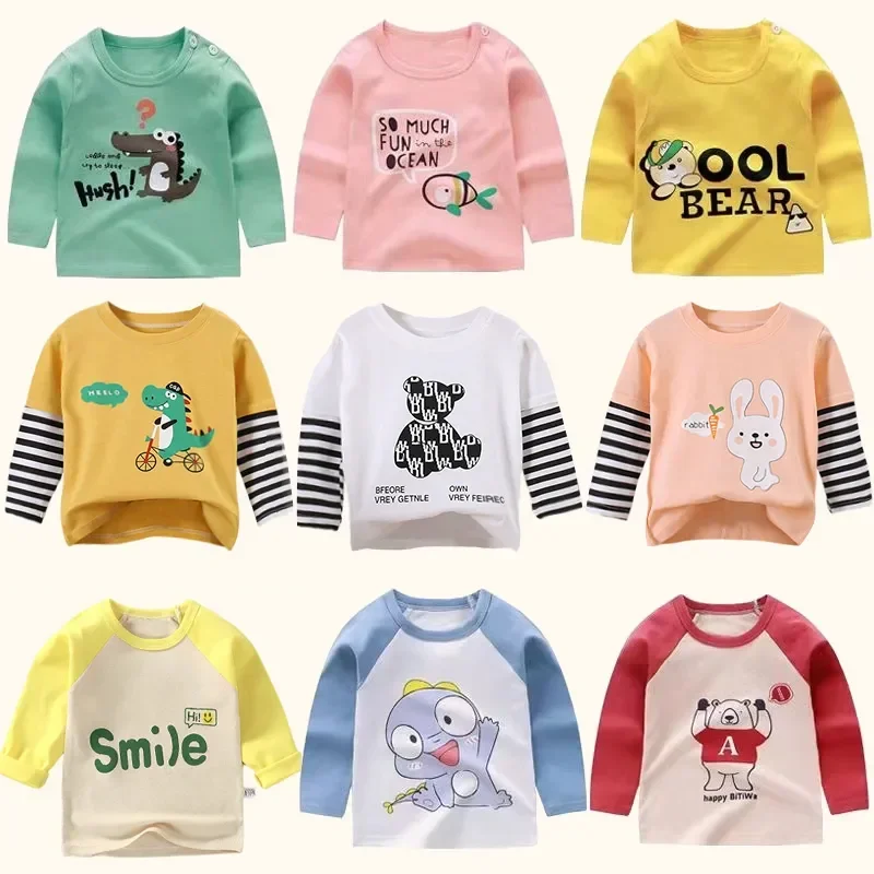 Children-s-Clothing-Boys-Girls-T-Shirt-kids-clothes-Cartoon-Tops-Long ...