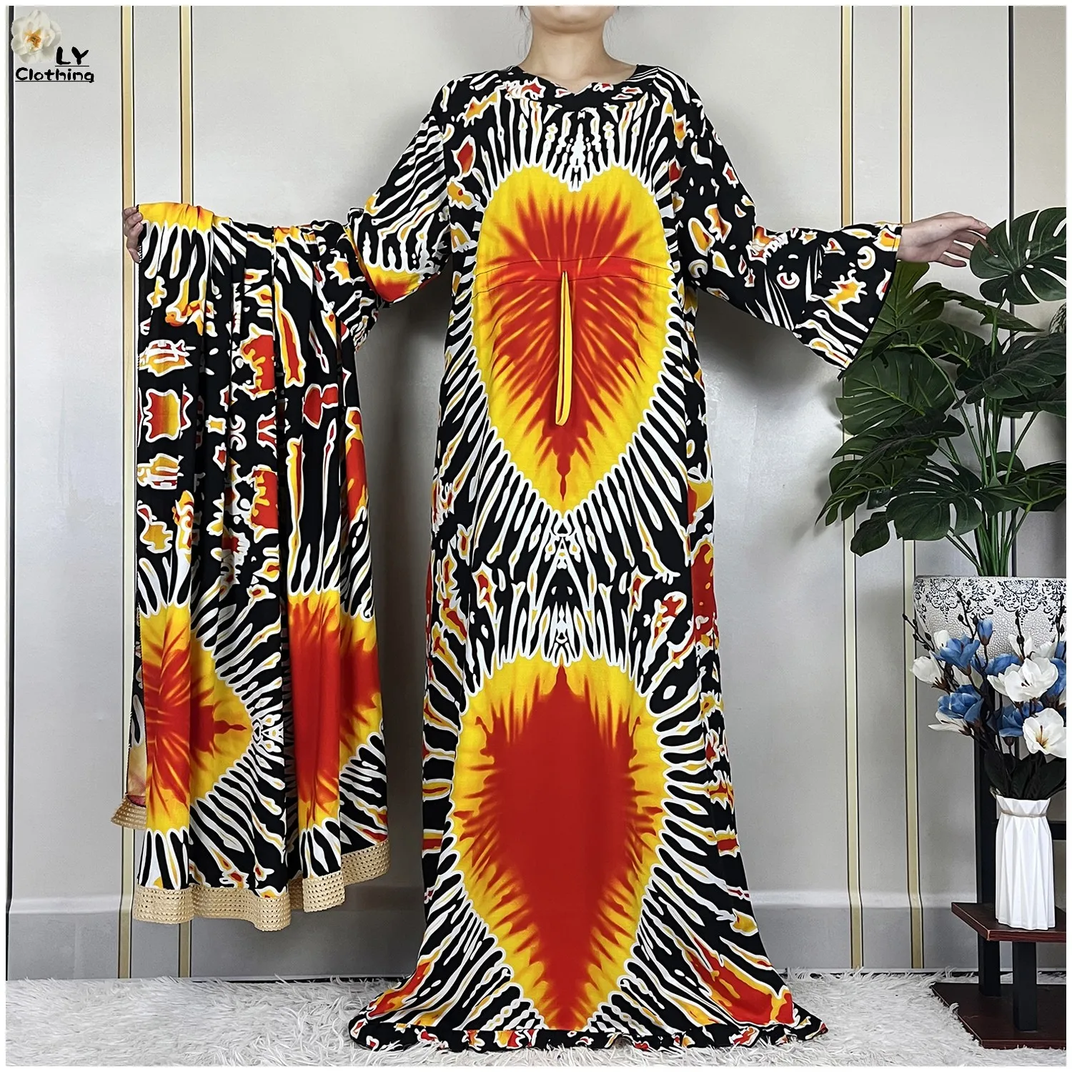 Vestido-de-fiesta-holgado-personalizado-para-mujer-bufanda-grande-de ...