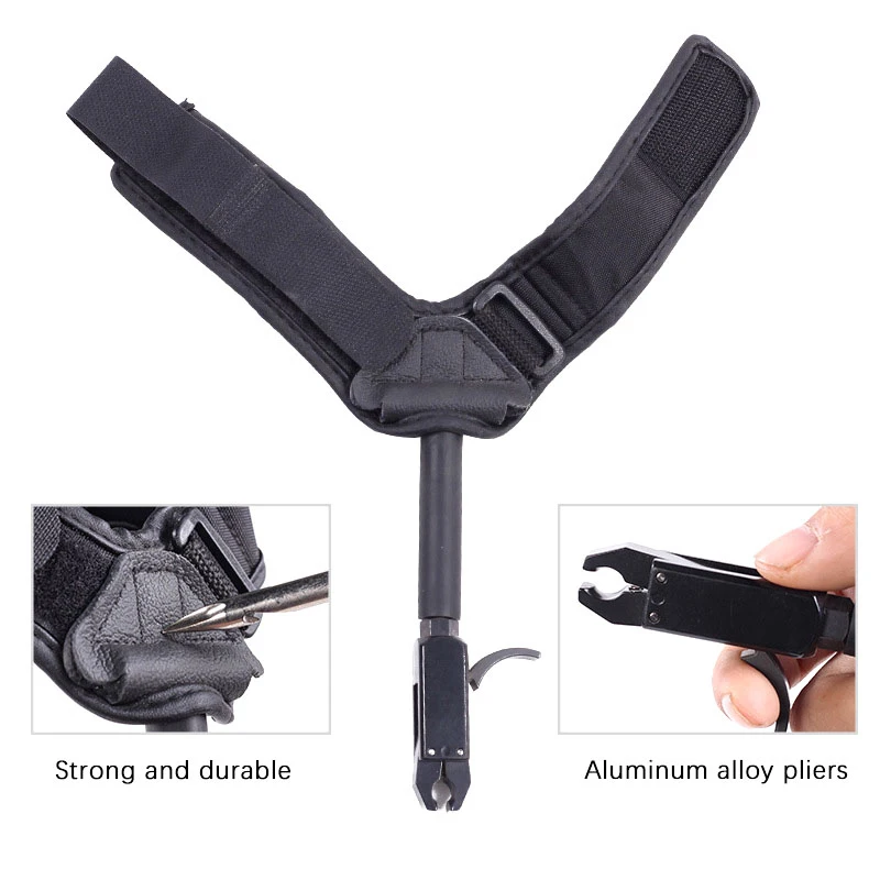 1Pc-Archery-Caliper-Release-Aid-Black-Color-Compound-Bow-Strap-Shooting ...