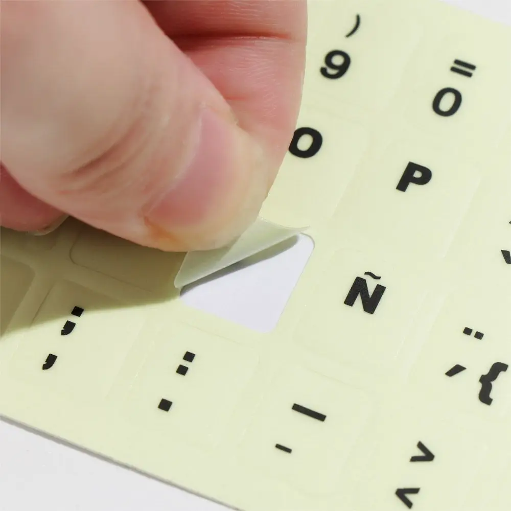 1Pcs Self adhesive Luminous Keyboard Stickers Multiple Language Letter ...