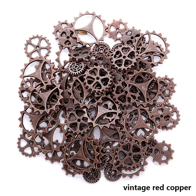 30pcs 10 Color GearsSmall Size 8-15mm Mix Alloy Mechanical Steampunk ...