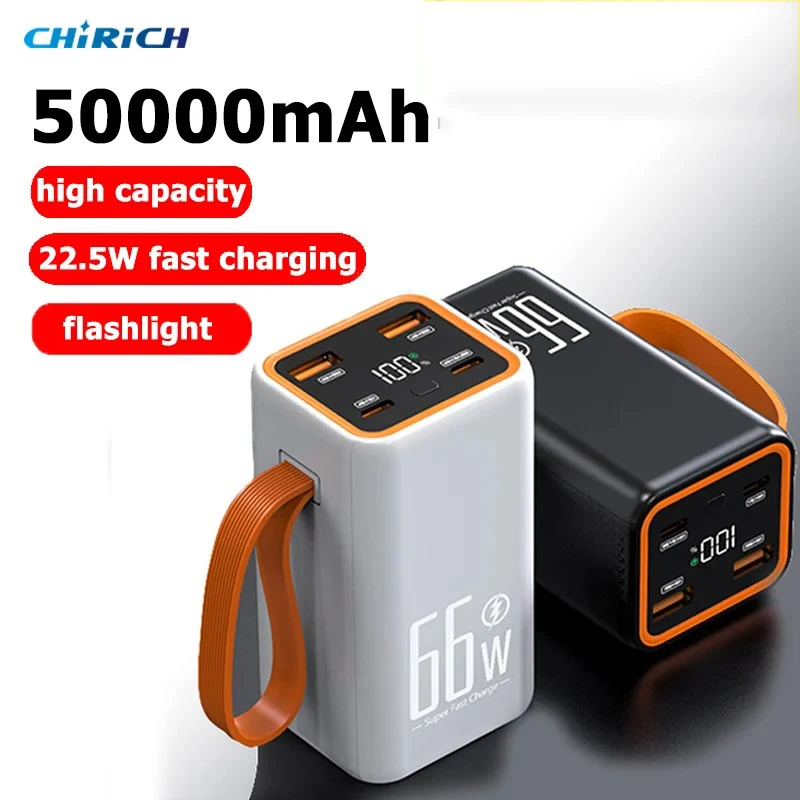 Large-Capacity-Power-Bank-50000mAh-USB-C-22-5W-Powerful-Powerbank ...