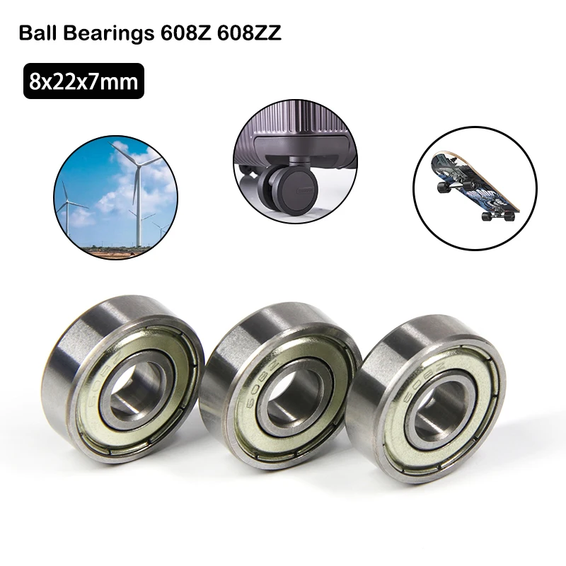 Ball-Bearings-608Z-608ZZ-ABEC-7-Deep-Groove-8x22x7mm-Mini-Ball-Bearing ...