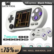 DATA FROG SF2000 Portable Handheld Game Console 3 Inch IPS Retro Game Consoles Built-in 6000 ...