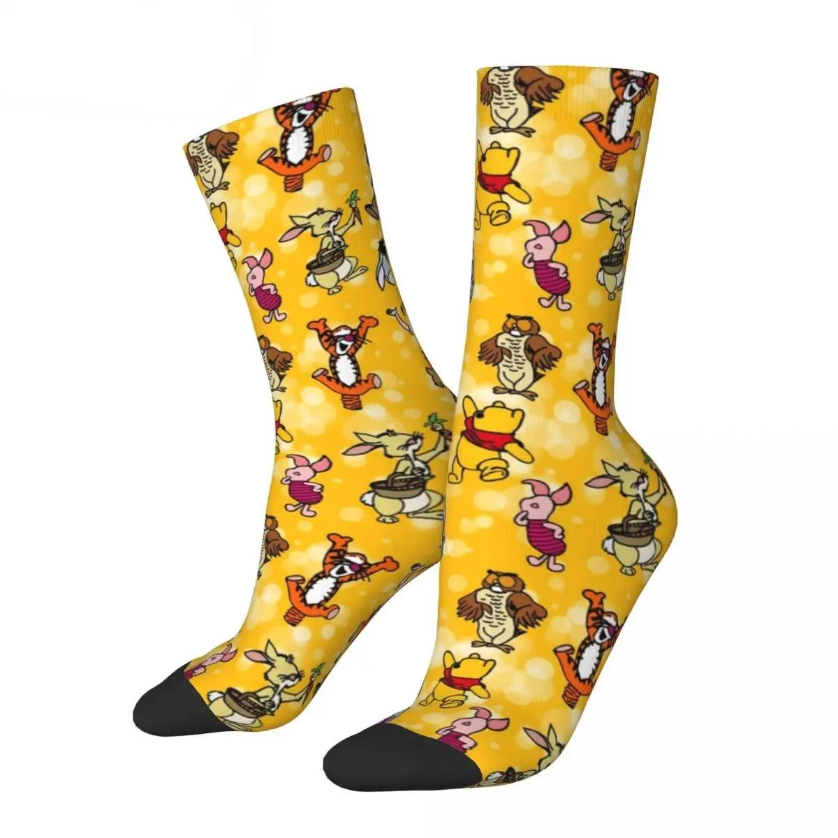 Happy-Funny-Men-s-Socks-Harajuku-Yellow-Pooh-Bear-Eeyore-Tigger-Party ...