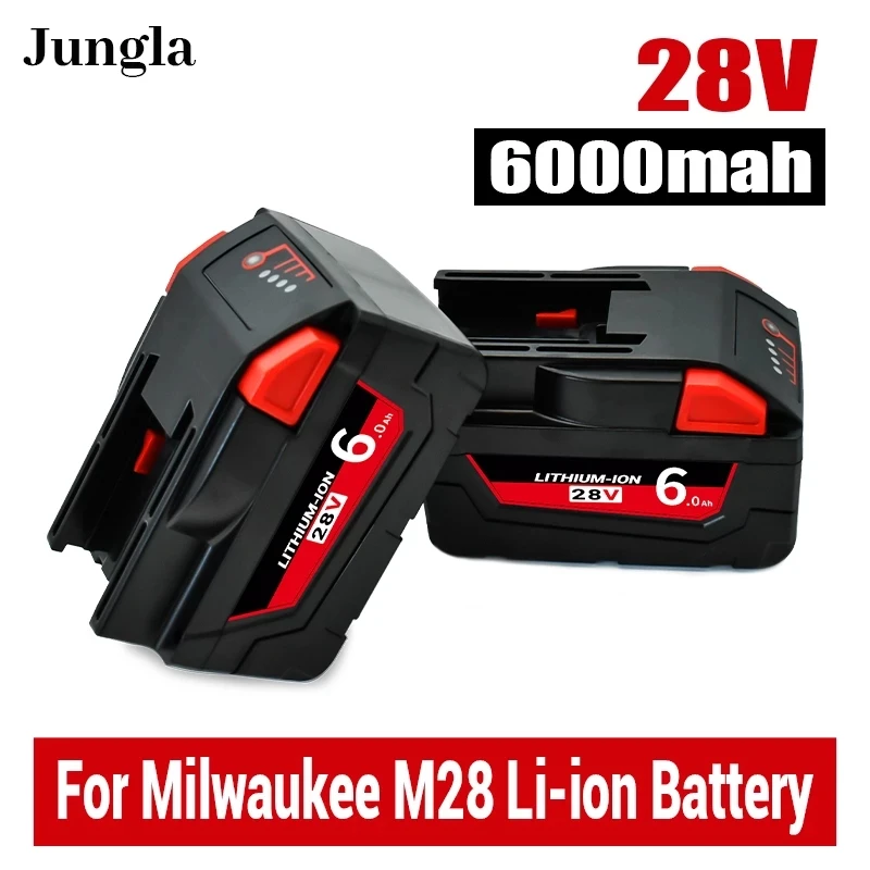 brand new 28V 6.0Ah For Milwaukee M28 battery Li Ion Replacement ...