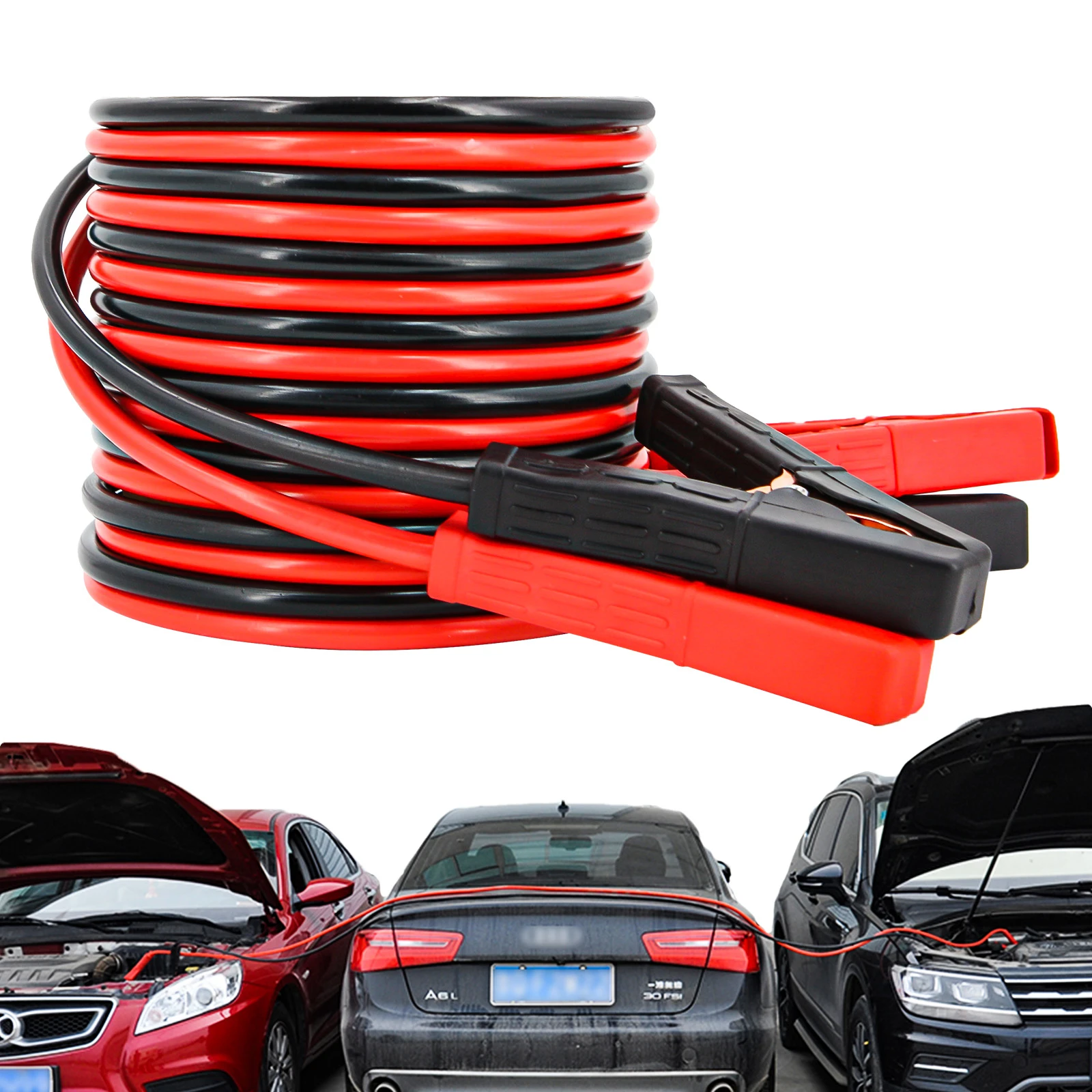 New Heavy Duty 4M Car Battery Jump Leads Booster Cables Jumper Cable ...