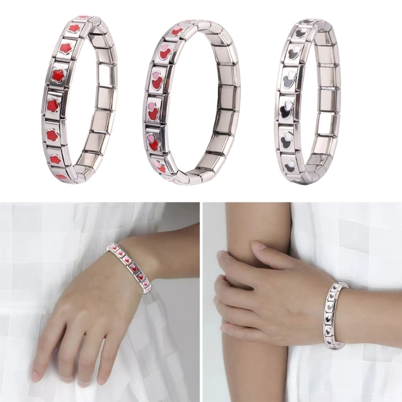 Elastic-Charm-Bracelet-Fashion-Stainless-Steel-Bangle-Simple-Pentagram ...