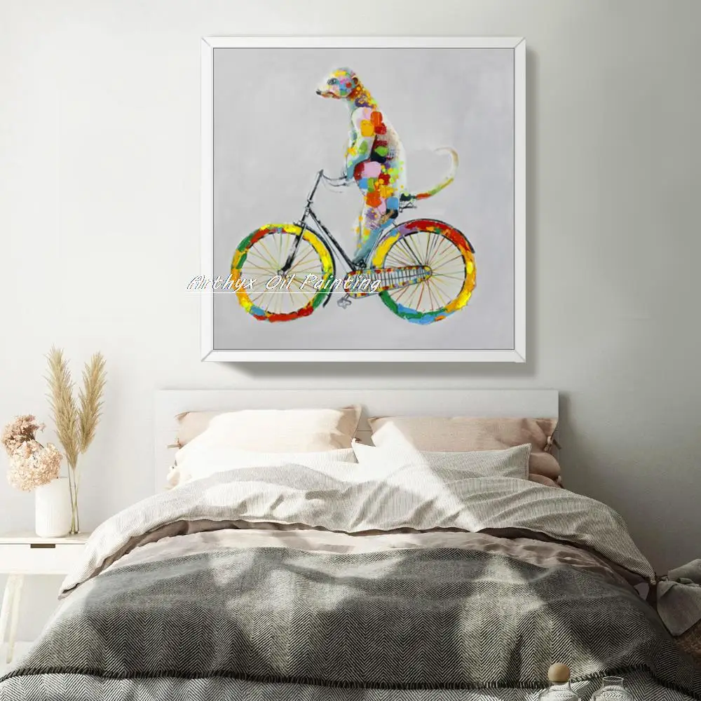 Arthyx-gro-e-Bilder-handgemalte-moderne-abstrakte-Cartoon-Tier-lgem-lde-auf-Leinwand-Wand-kunst ...