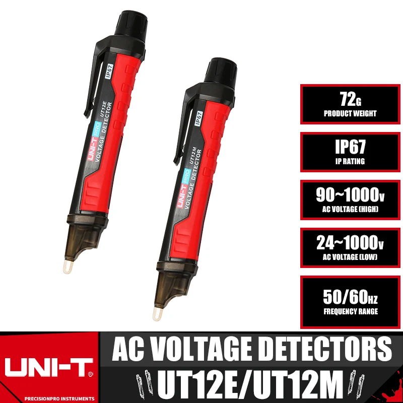 UNI T ut12e ut12m soquete parede ac detectores de tensão indicador 24v ...