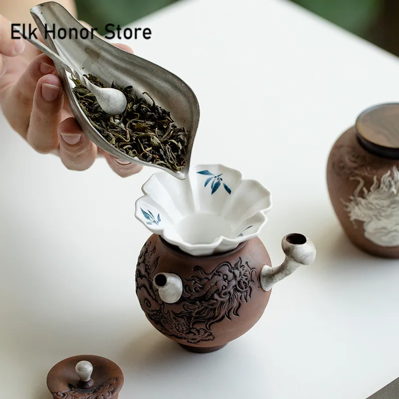 Pure Hand-painted Butterfly Orchid Throwing Tea Device Creative Lotus ...