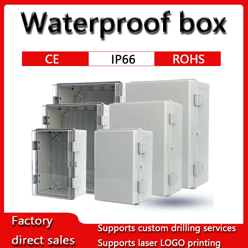 Ip66-Abs-Pc-Hinged-Plastic-Enclosure-Waterproof-Power-Electrical ...