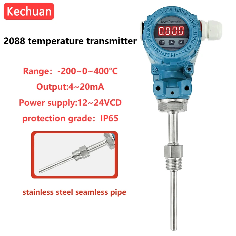 2088-waterproof-LED-digital-temperature-transmitter-4-20mA-integrated ...