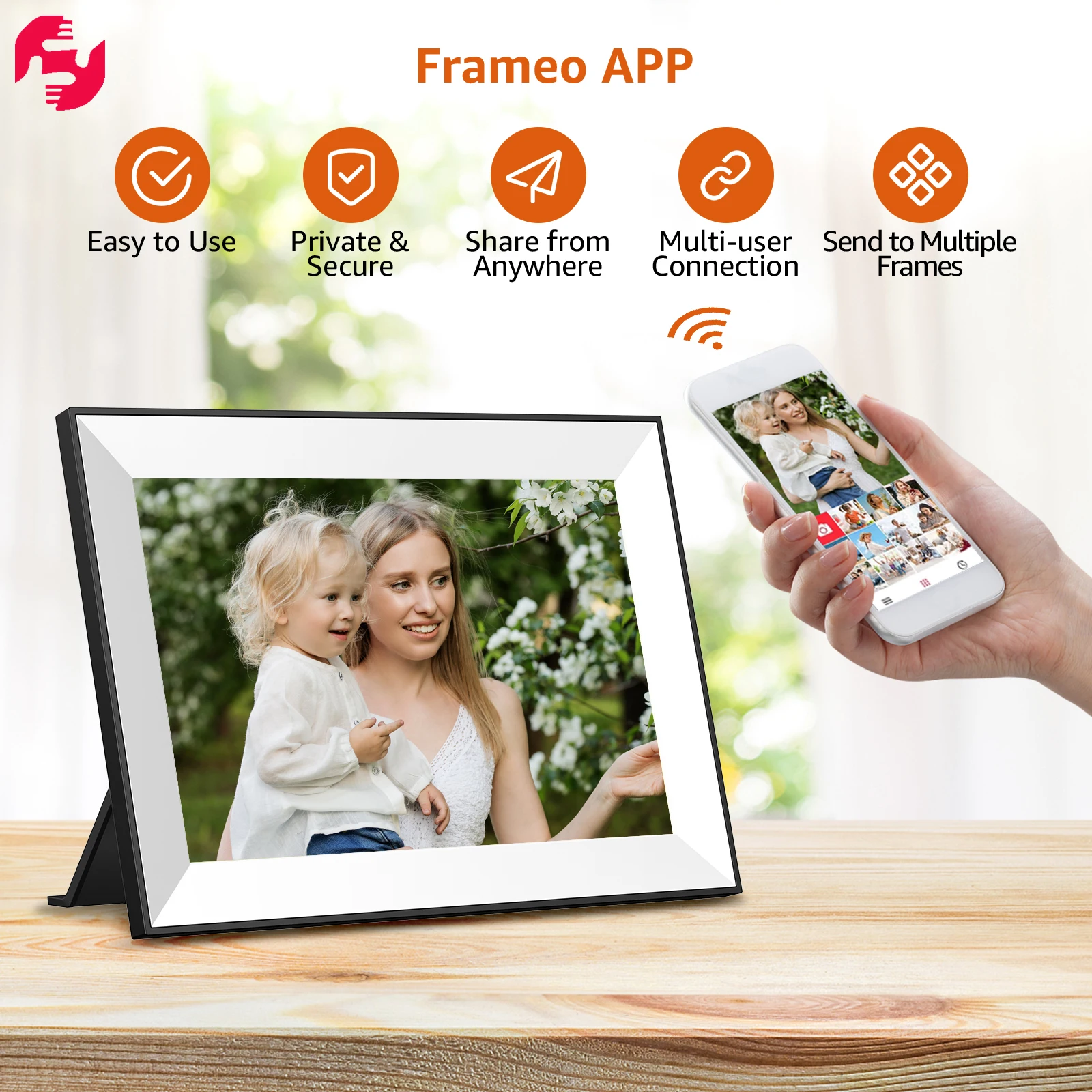 Wall Mountable Digital Frame Wifi Digital Picture Frame 10.1 Inch Photo ...