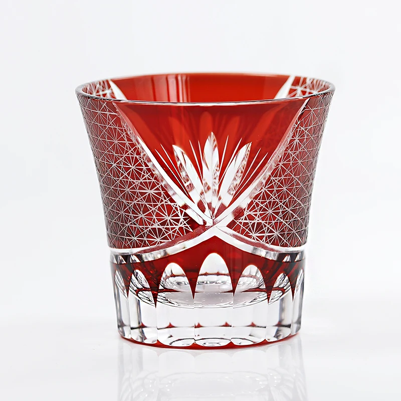 220ml-7-5-oz-Old-Fashioned-Ruby-Red-Colored-Crystal-Glass-Whiskey-Brandy-Tumbler-With ...