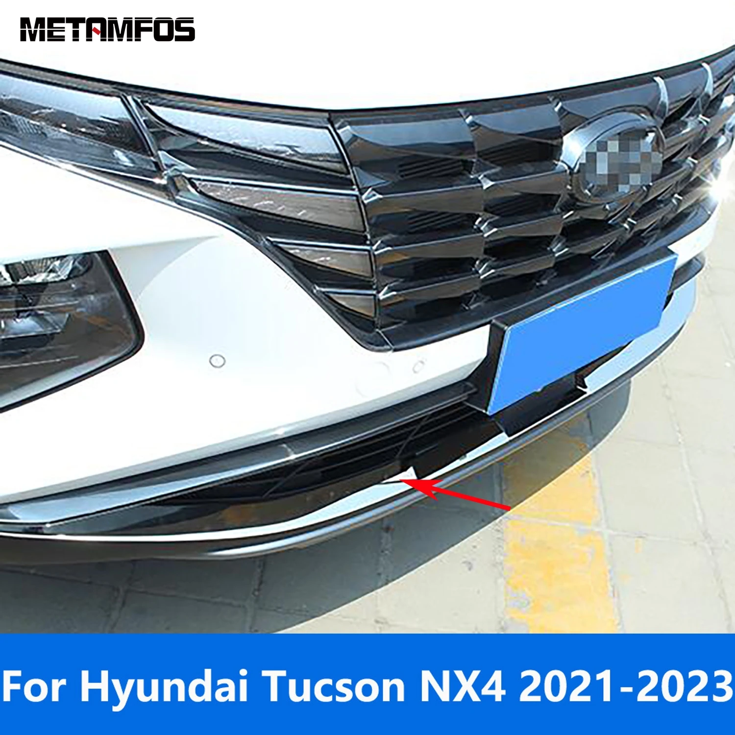 For-Hyundai-Tucson-2021-2022-2023-Front-Bumper-Lip-Trim-Body-Kit ...