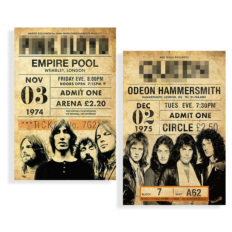Cartaz De Banda Vintage Modelo De Folheto De Cartaz De Música Rock