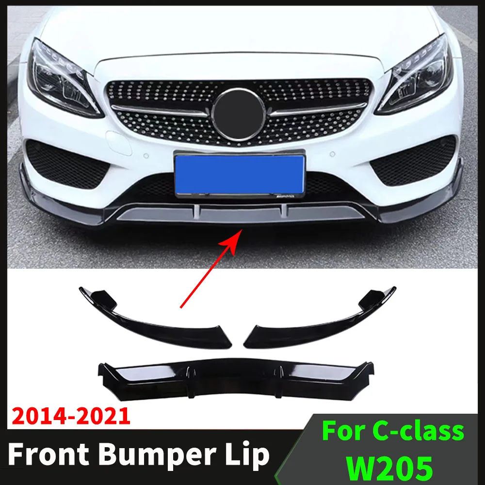 Front Bumper Lip Diffuser Chin Tuning Splitter Carbon Fiber For ...