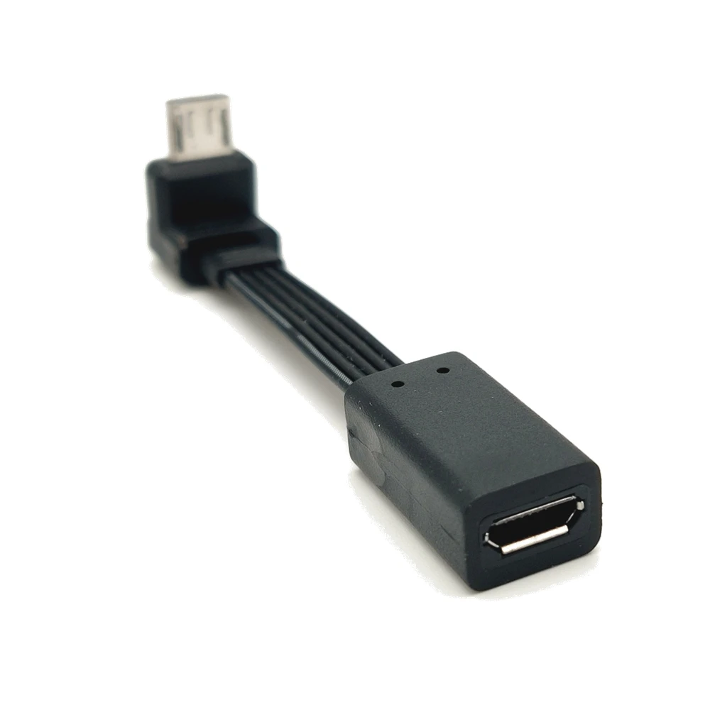 90 degree 5Pin left right angle micro-usb port male to female lock plug ...