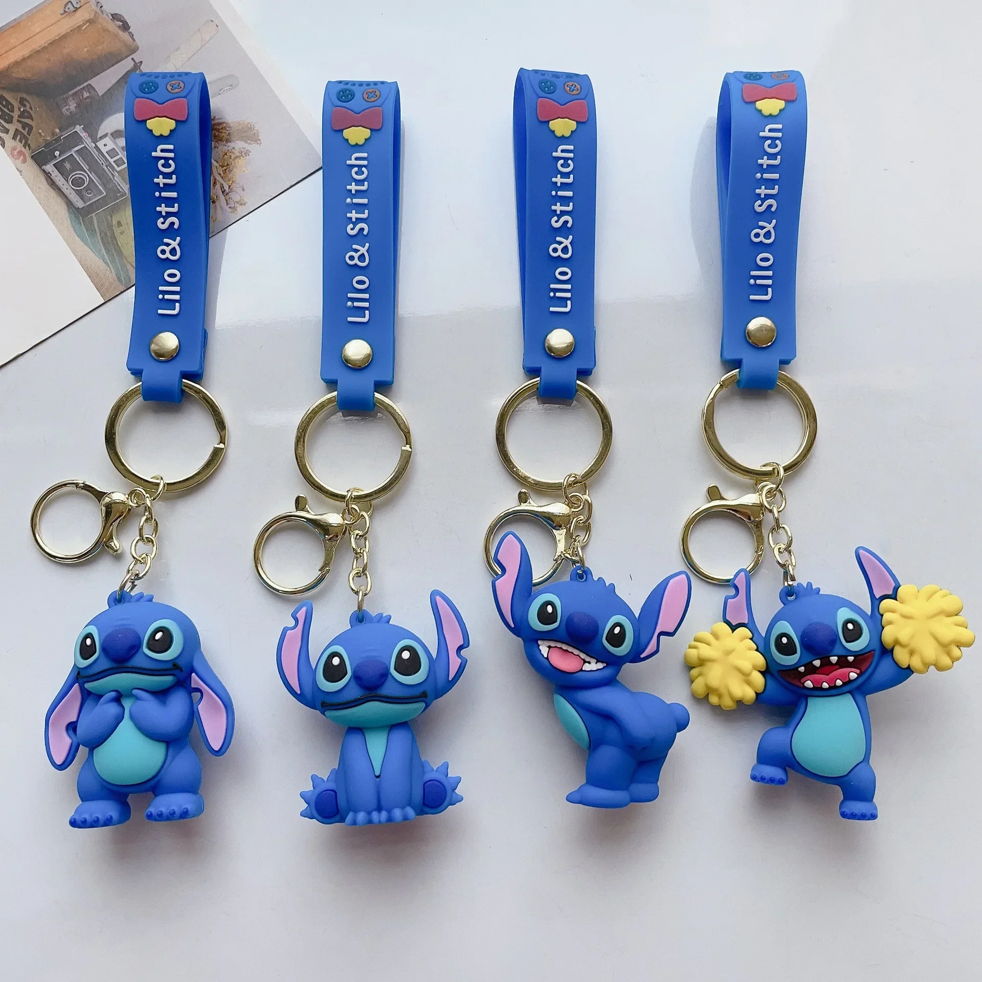 Disney-Cartoon-Lilo-Stitch-3D-Pendant-Keychain-Accessories-Lovely-Blue ...