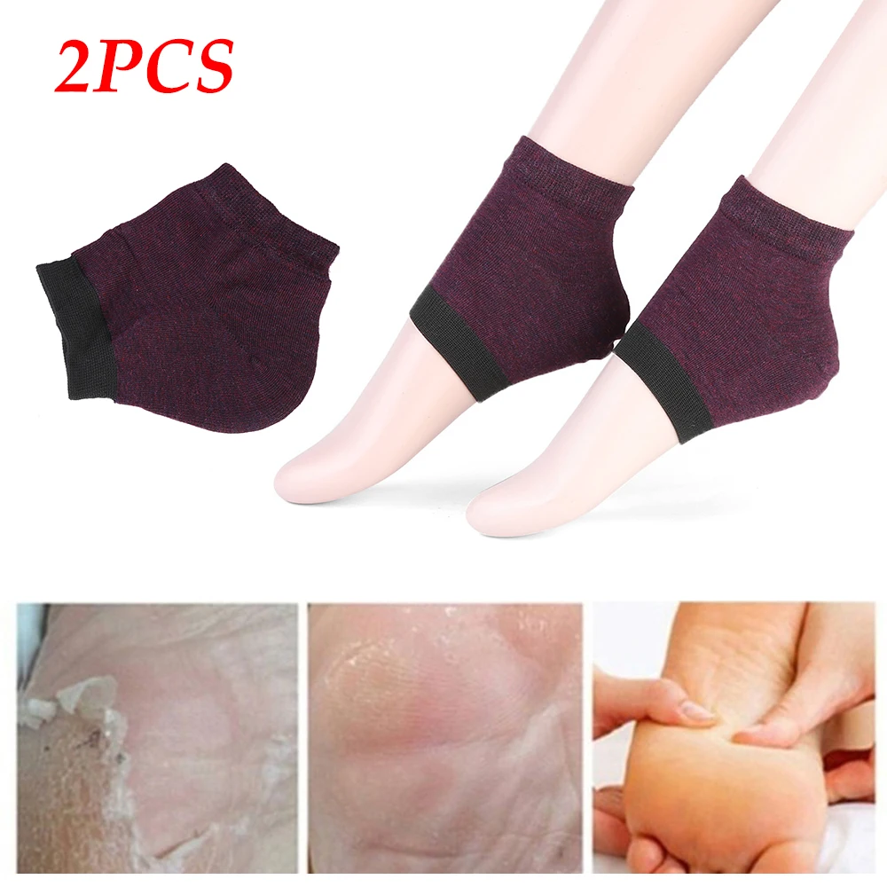 2PCS-Heel-Gel-Socks-Moisturing-Spa-Foot-Protector-Anti-Dry-Anti-Cracked ...