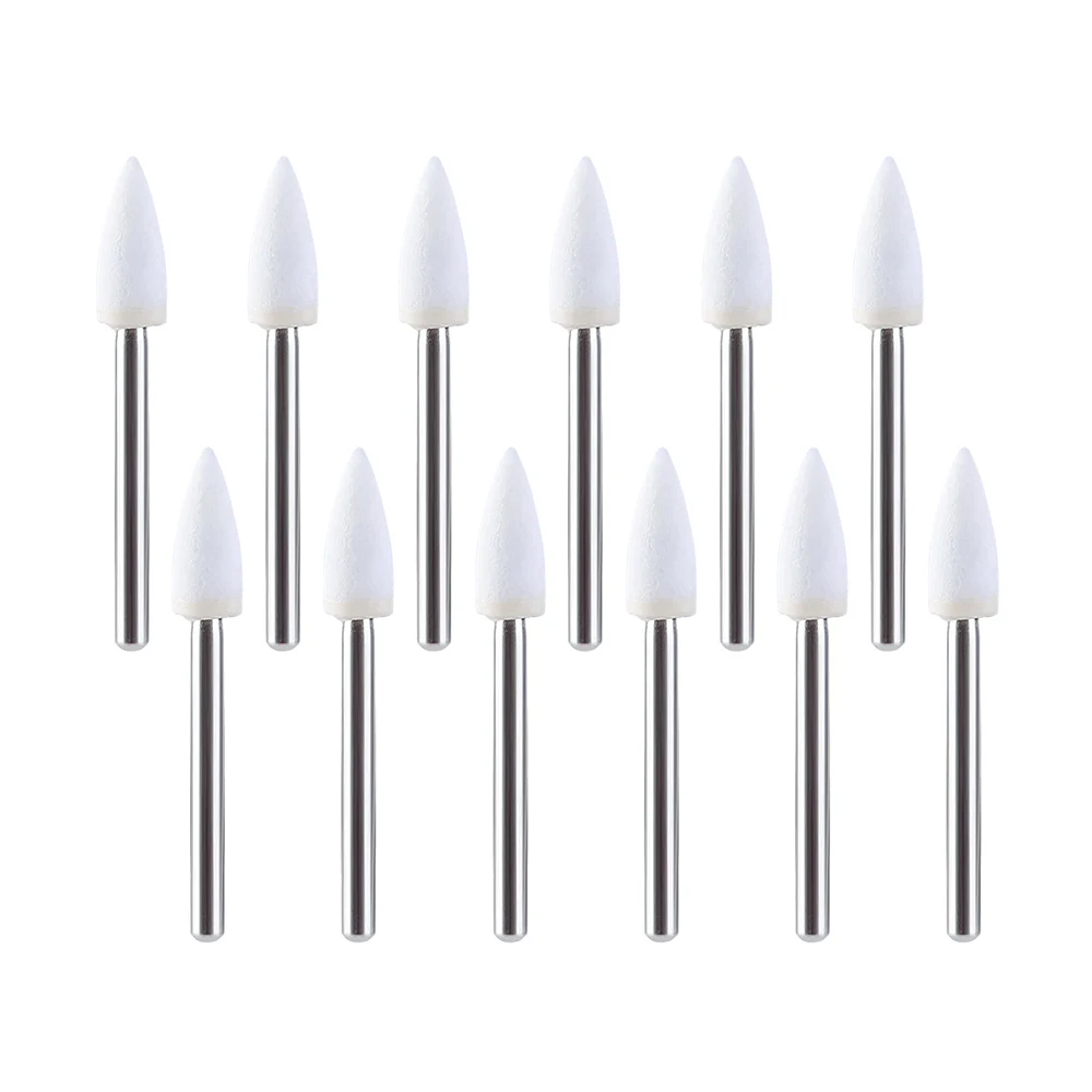 12 pieces/box Dental Flame White Stone Polishing FG Burs FL2 Abrasion ...