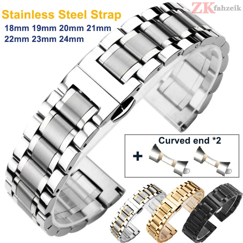 For-Seiko-Jubilee-Bracelet-Solid-End-Link-Stainless-Steel-Band-18mm ...