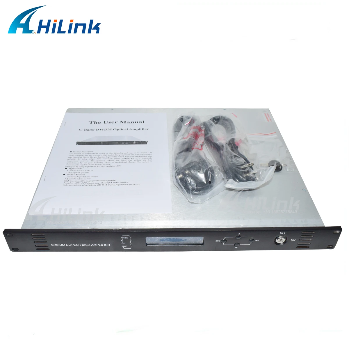 Erbium doped Fiber amplifier EDFA DWDM Booster Amplifier(BA) 20dBm output power,15 24dB Gain ...