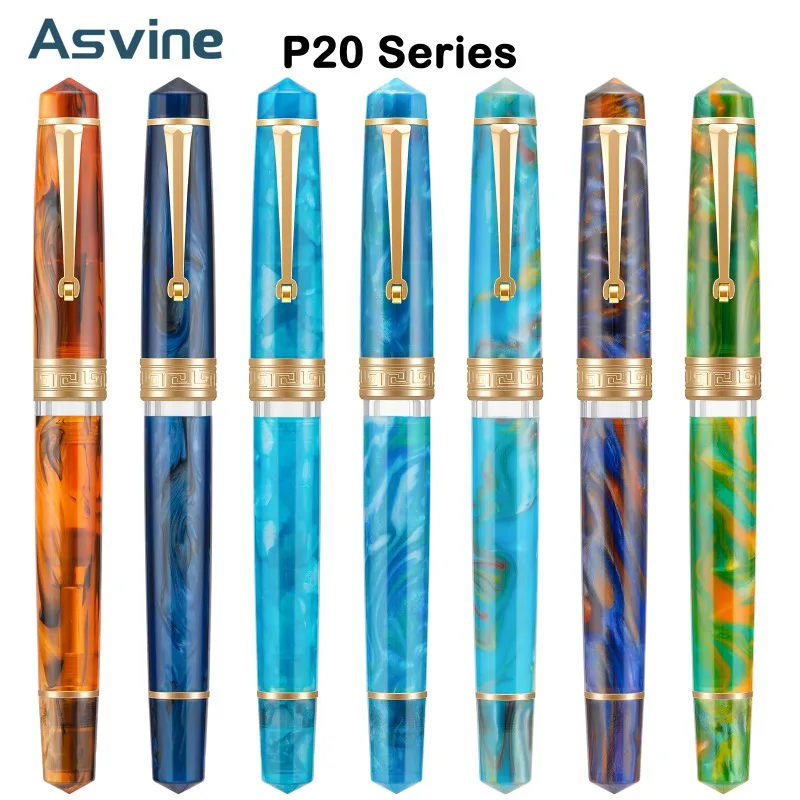 Asvine-P20-Piston-Fountain-Pen-M-F-EF-Nib-Galaxy-Acrylic-Patterns ...