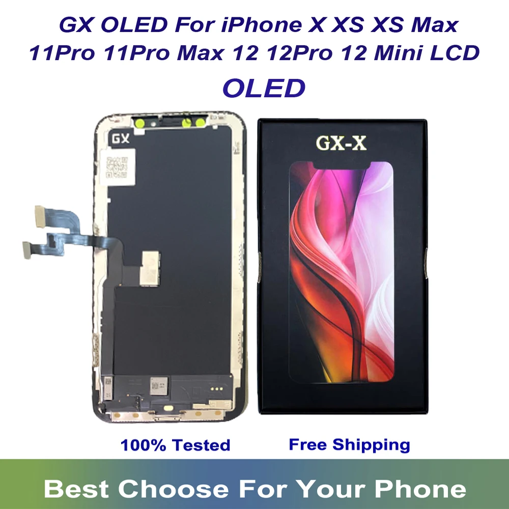 Gx Oled Screen For Iphone X Xs Max 11 Pro Max 12 Pro 12 Mini Lcd ...