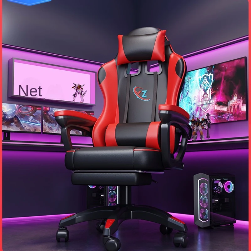 High-End-Lifting-Rotating-Gaming-Chair-with-Double-Pillows-and-Linkage ...