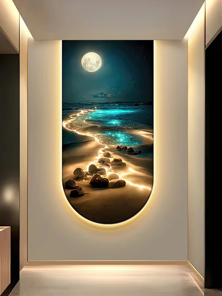 Ocean-Waves-Wall-Lamp-Entrance-Decoration-Light-Painting-Moon-Corridor ...