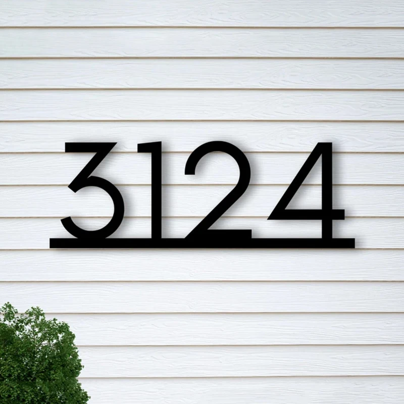 Modern Residential Sign Address Plaque Outdoor House Number Custom ...