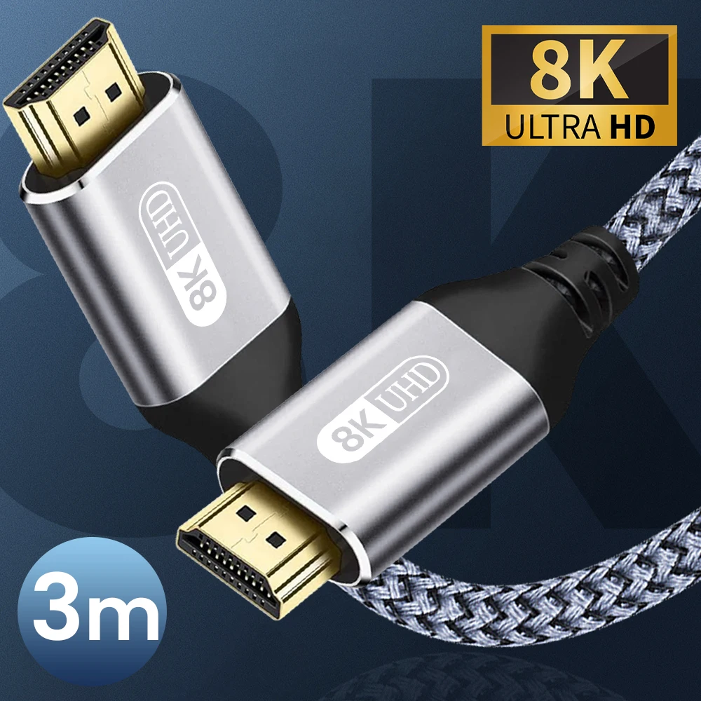 HDMI-ultra-alta-velocidade-tran-ado-cabo-cabo-HDMI-8K-2-1-10FT-3M ...